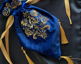 Silk Embroidered Regency Bag, Jane Austen Bag, Historical Bag, Regency ...