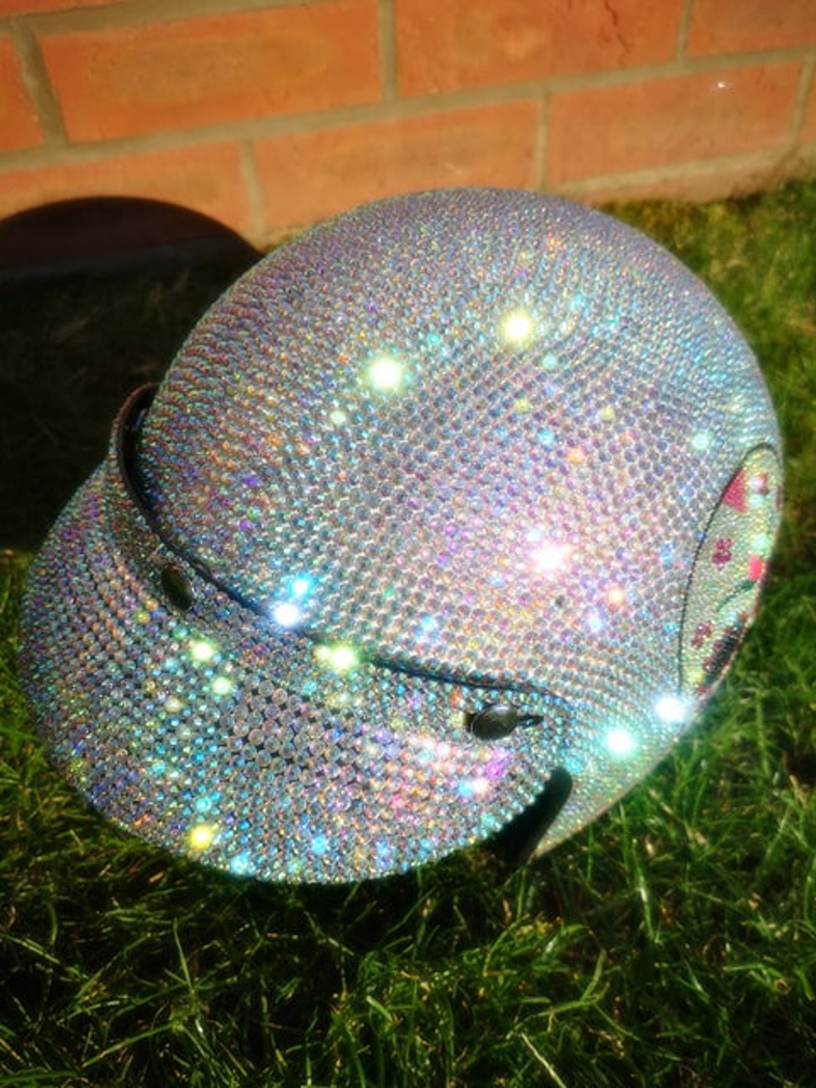 Bling Rhinestone Woman's Motorcycle Bike Helmet. Harley Davidson Motor ...