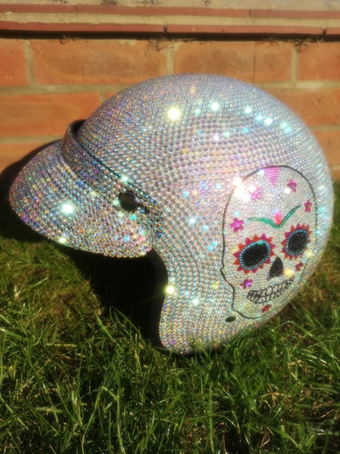 Bling Rhinestone Woman's Motorcycle Bike Helmet. Harley - Etsy