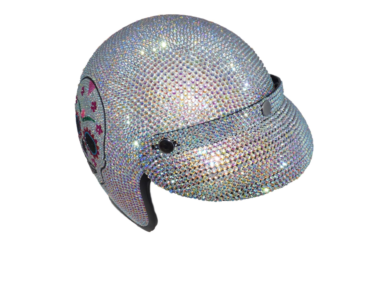Bling Rhinestone Woman's Motorcycle Bike Helmet. Harley Davidson Motor ...
