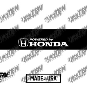 Powered by Honda Windshield Banner Civic Integra S2000 Prelude Accord ...