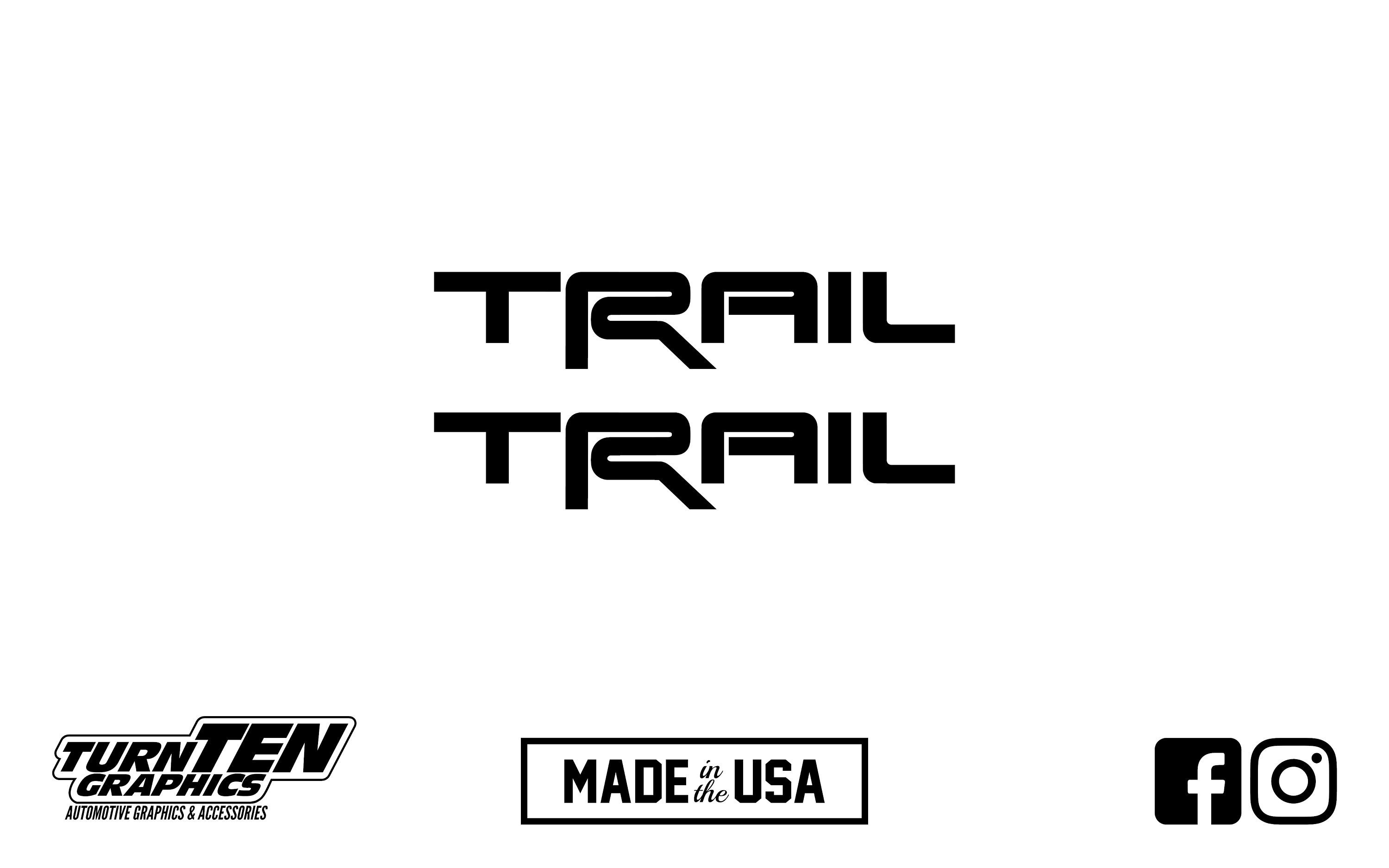 Toyota TRD Styled Trail Decals - Etsy