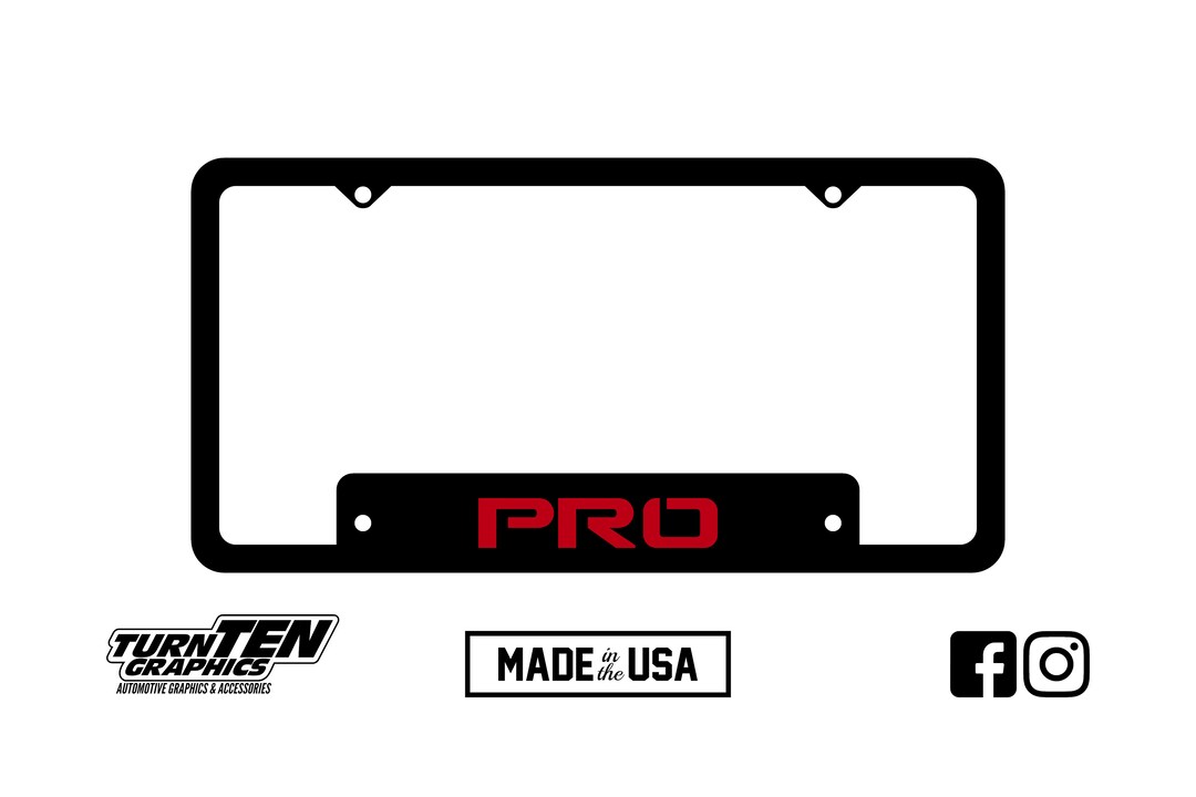 Toyota PRO License Plate Frame - Etsy