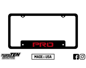 TRD Pro 3D Emblem Badge on Stainless Steel License Plate Frame W/ Bolt ...
