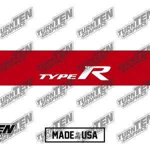 2017-2025 Honda Civic Type R Windshield Banner | FK8 | FL5 | Sun Strip ...