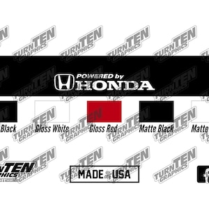 Powered by Honda Windshield Banner Civic Integra S2000 Prelude Accord ...