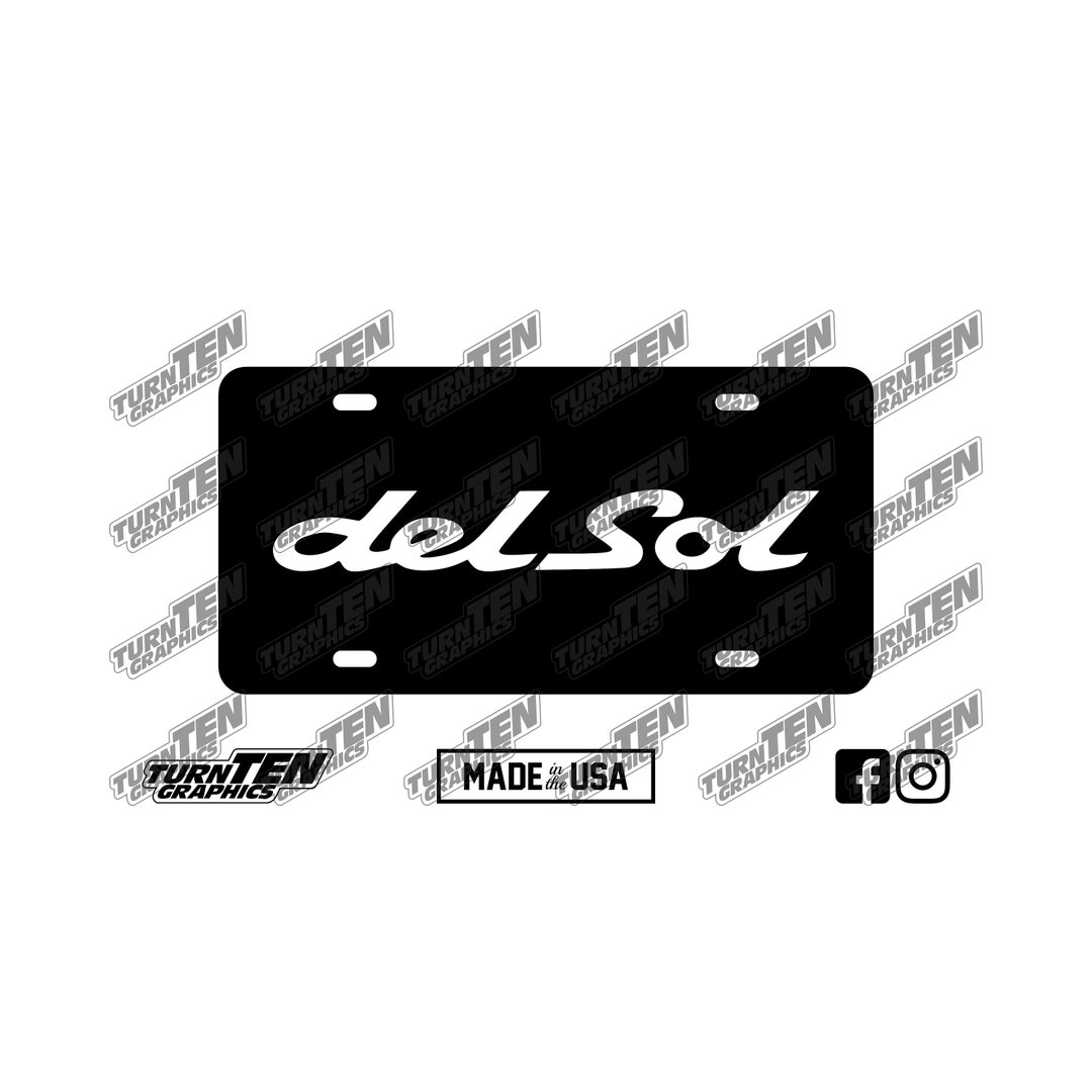 1993-1997 Honda Civic Del Sol Vanity License Plate | EG2 | EH6 | Si ...