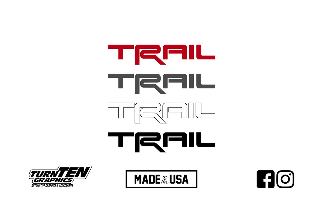Toyota TRD Styled Trail Decals - Etsy