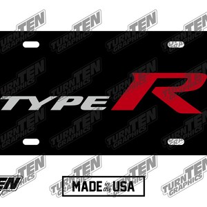 2017-2023 Honda Civic Type R Vanity License Plate | FK8 | FL5 | Type R ...