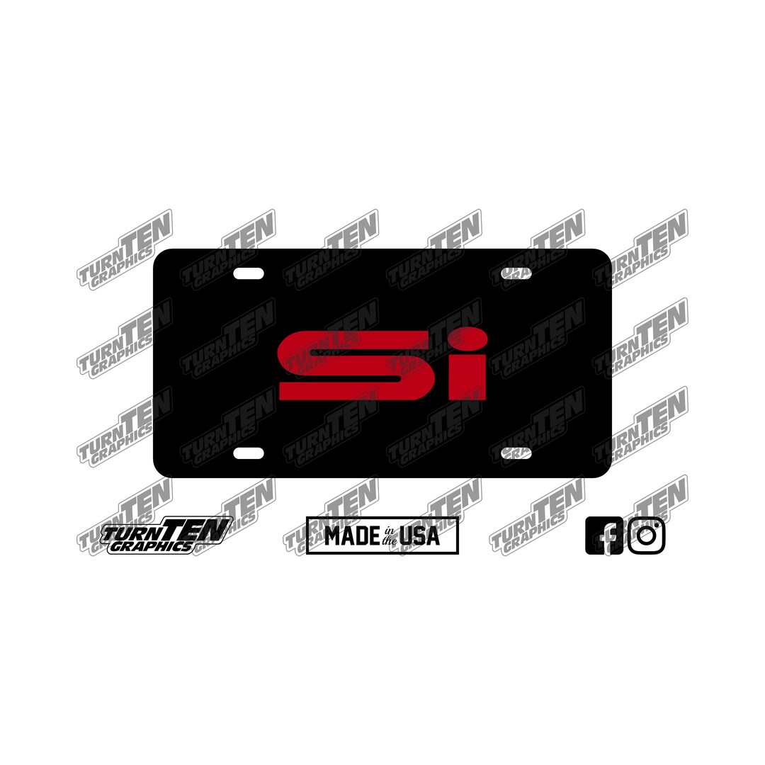 Honda Classic Si Vanity License Plate | Civic Si | CRX Si | EF8 | EF9 ...