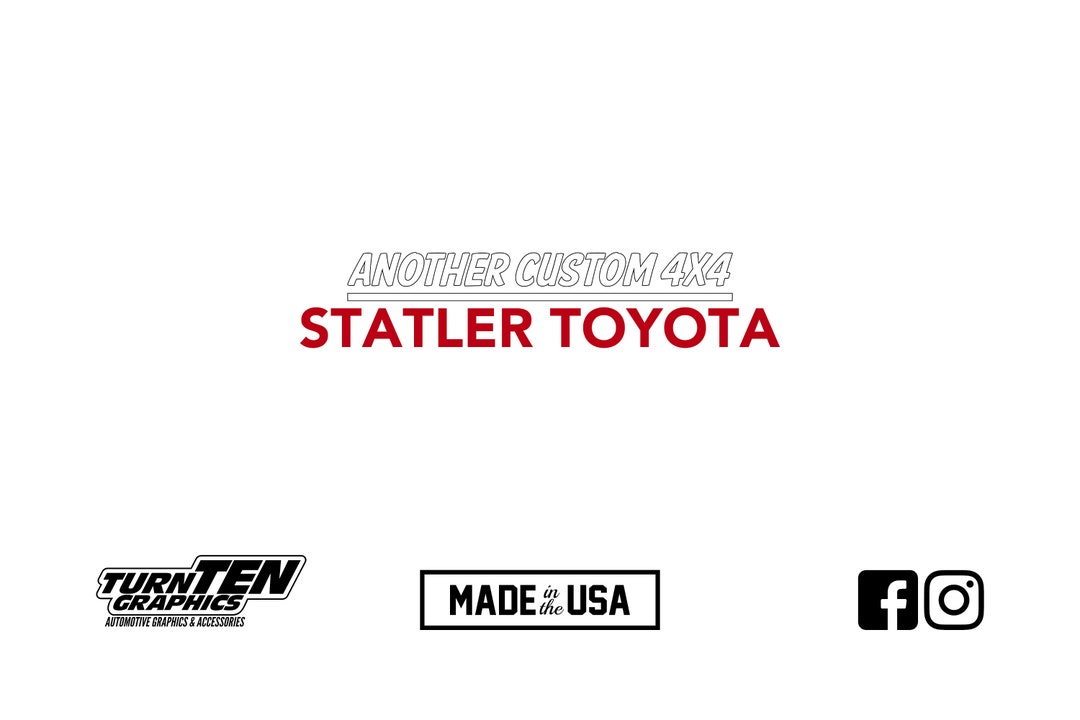 Statler Toyota Custom 4x4 Decal - Etsy