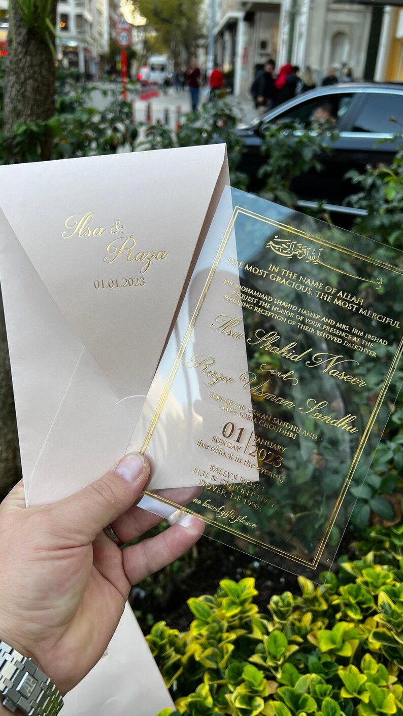 Acrylic Wedding Invitation Custom Invitation Unique - Etsy UK