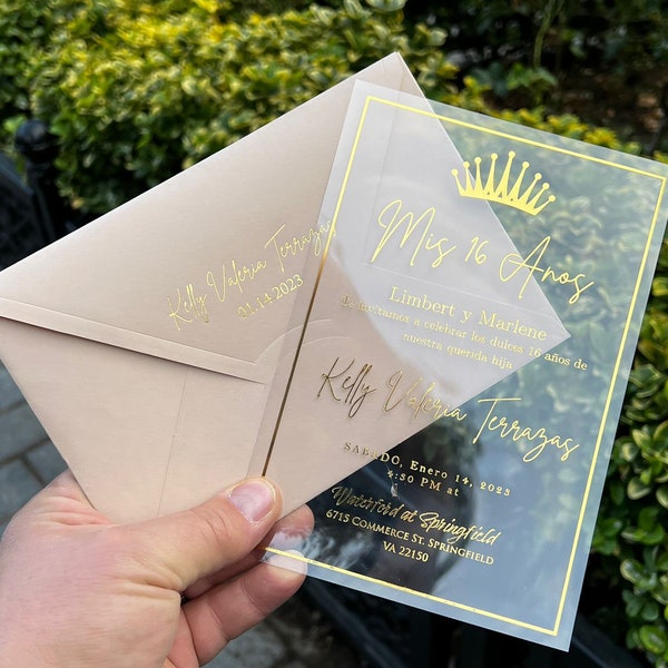 Clear Invitation - Etsy