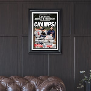 2021 Atlanta Braves World Series Champions Framed Front Page Newspaper ...
