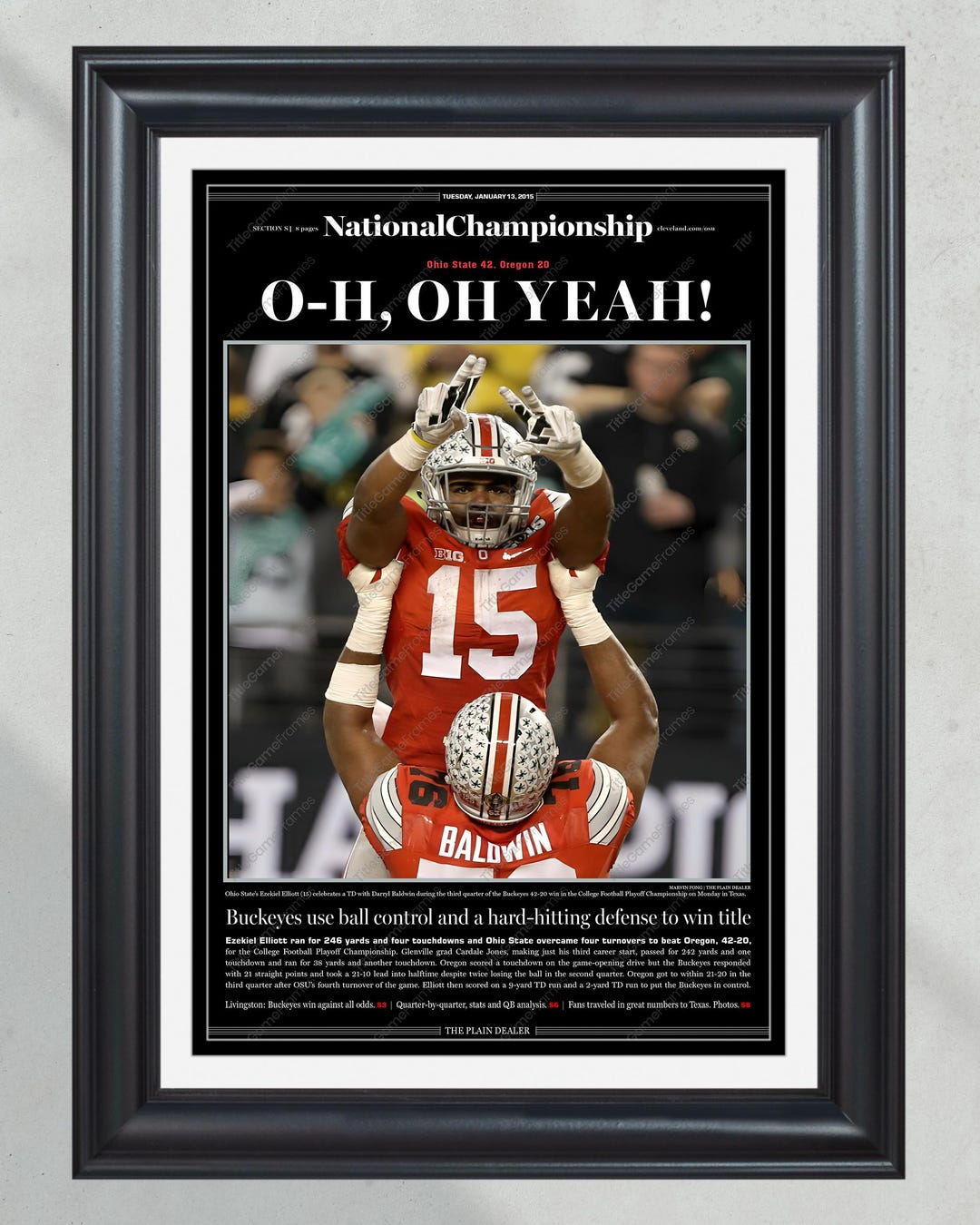 2014 Ohio State Buckeyes 'O-H, OH YEAH!' College Football Champions ...