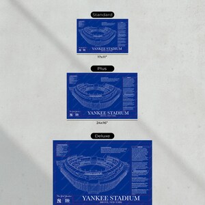New York Yankees Yankee Stadium Ballpark Blueprint Baseball Wall Art - Etsy
