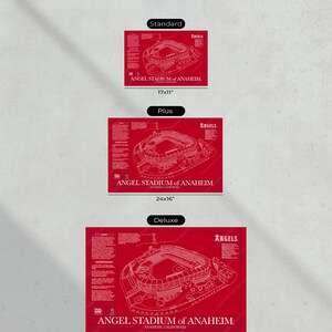 Angel Stadium Anaheim Angels Stadium Ballpark Blueprint Baseball Wall ...