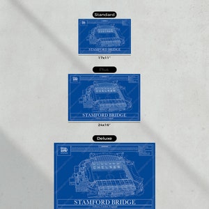 Chelsea FC Stamford Bridge Soccer Stadium Blueprint - Etsy