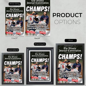 2021 Atlanta Braves World Series Champions Framed Front Page Newspaper ...