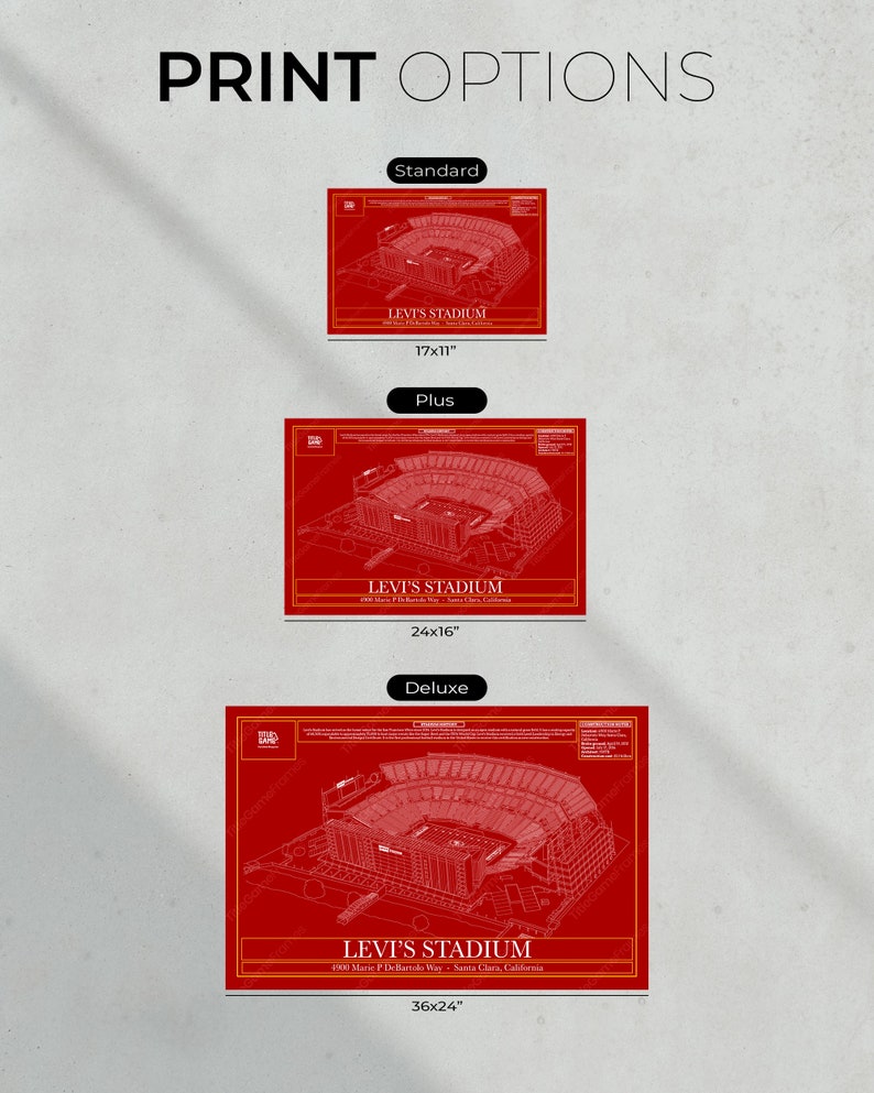 San Francisco 49ers Levi’s Stadium Blueprint Football Print - Etsy