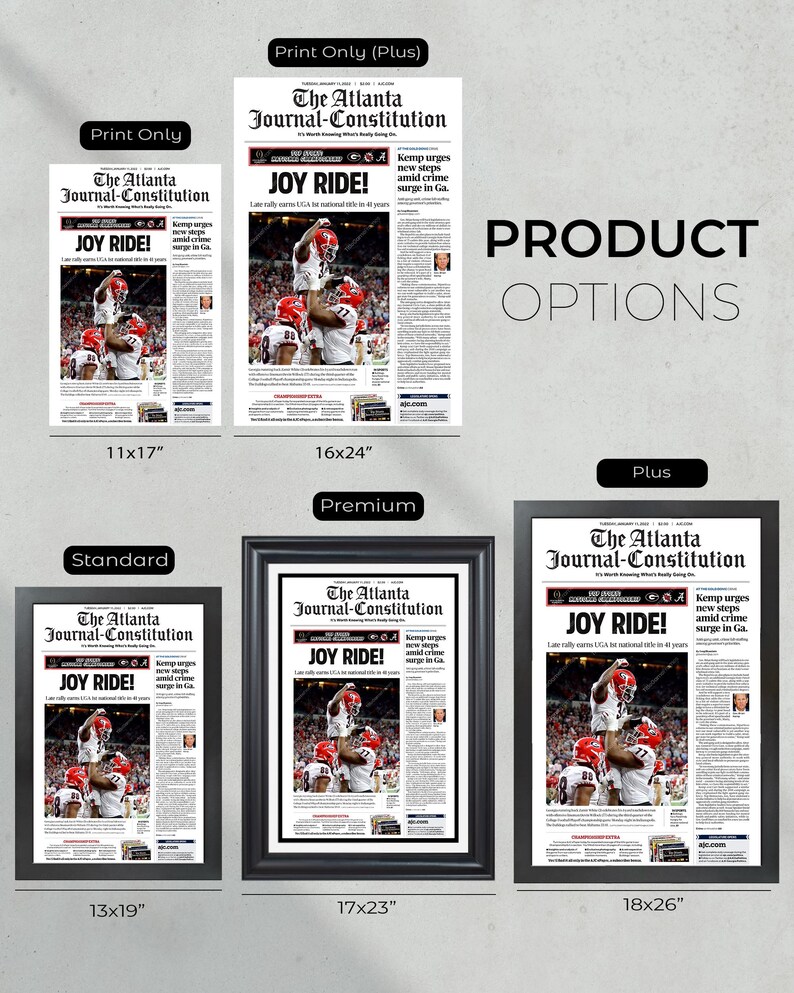 2022 Georgia Bulldogs 'joy Ride' National Championship Framed Front ...