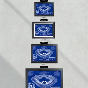 New York Yankees Yankee Stadium Ballpark Blueprint Baseball Wall Art - Etsy