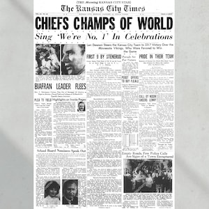 1970 Kansas City Chiefs Super Bowl Champions Framed Front Page ...