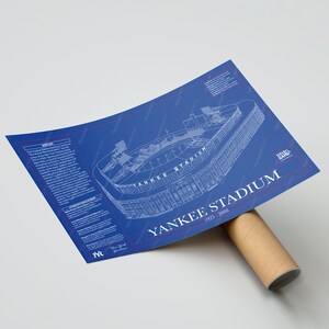 New York Yankees Original Yankee Stadium 1923-2008 Blueprint - Classic ...