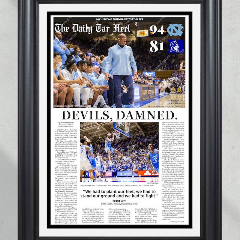 Unc Poster Framed - Etsy