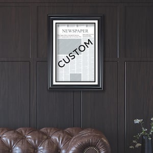 Custom Front Page Newspaper - Personalized News Wall Art - Choose Any ...