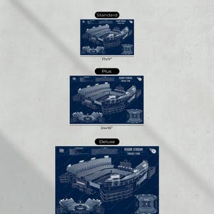 Tennessee Titans Nissan Stadium Blueprint Football Print - Etsy
