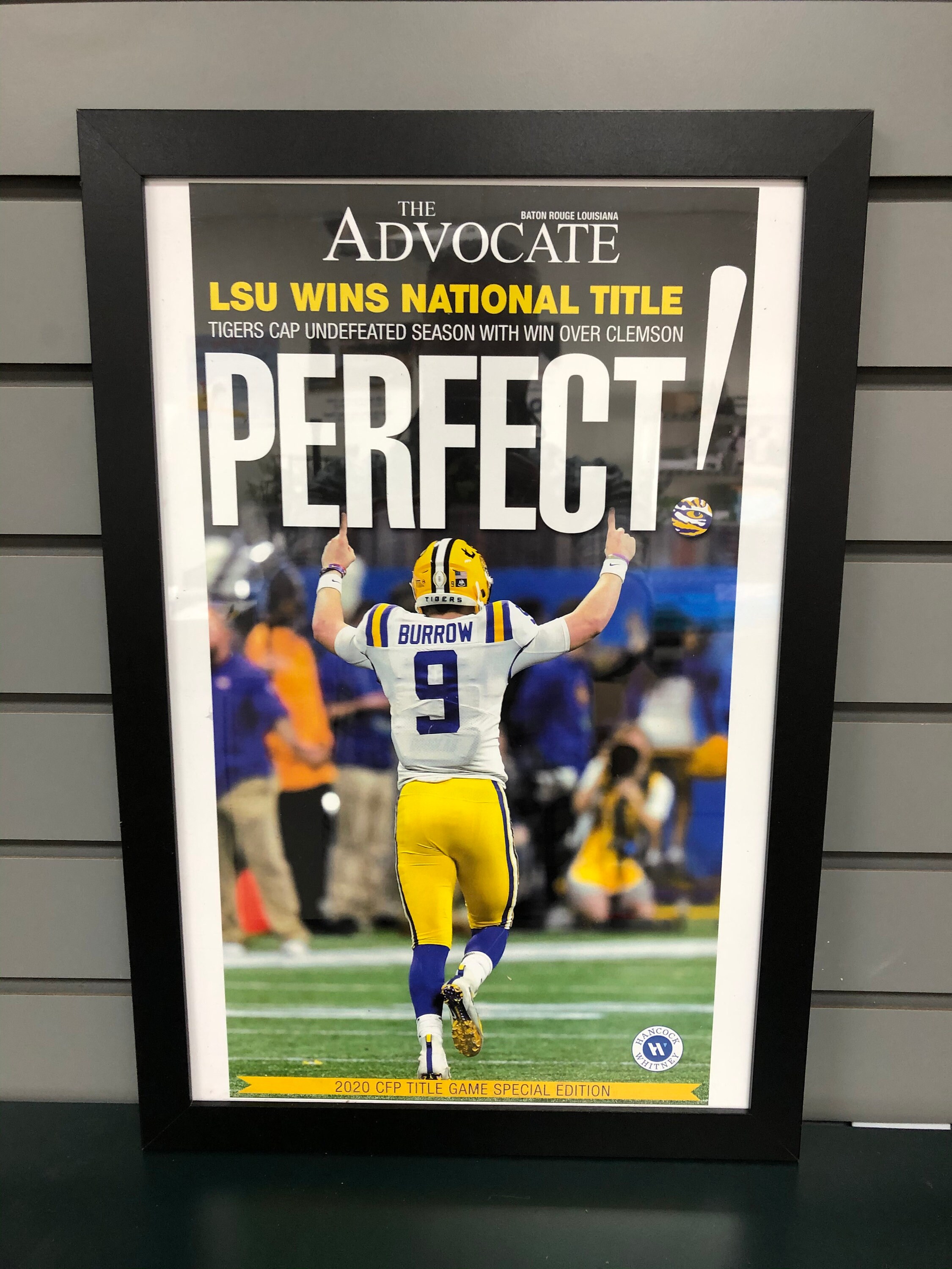 2019 LSU Tigers perfect NCAA National Champions Framed Front | Etsy