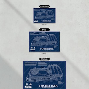 Seattle Mariners T-mobile Park Stadium Ballpark Blueprint Baseball Wall ...