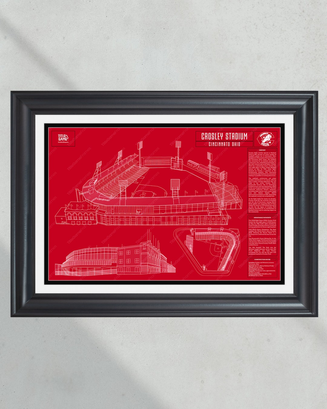 Cincinnati Reds Crosley Field: Classic Ballpark Blueprint - Baseball ...