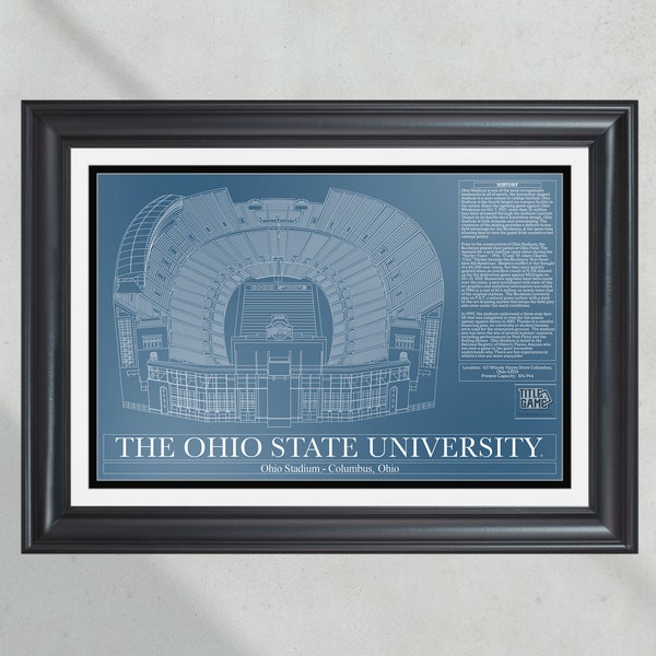 Ohio State Stadium Print - Etsy