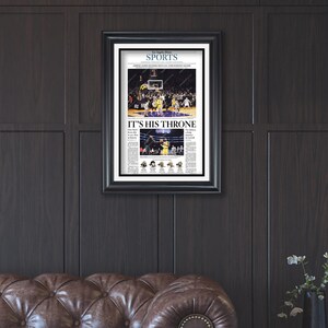 2023 Lebron James Breaks NBA All Time Scoring Record Framed Newspaper ...