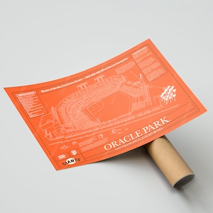 San Francisco Giants Oracle Park Stadium Ballpark Blueprint Baseball ...