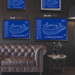 New York Yankees Original Yankee Stadium 1923-2008 Blueprint - Classic ...