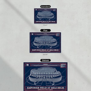 Denver Broncos Empower Field at Mile High Stadium Blueprint Football ...