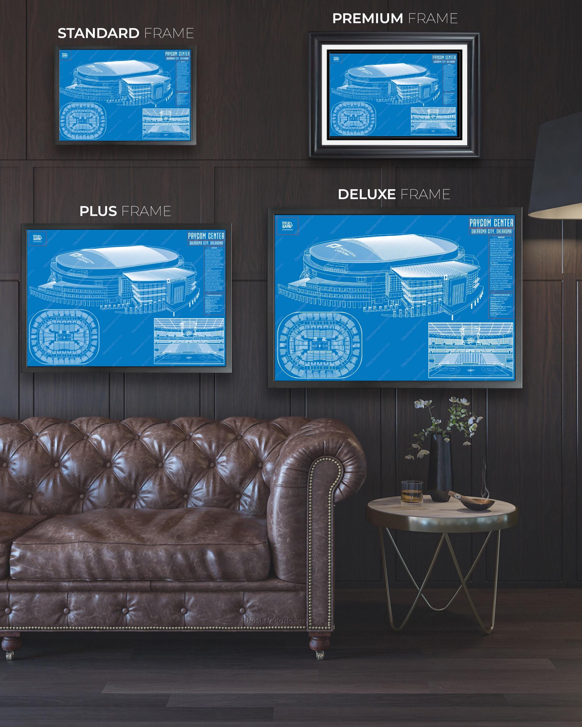 Oklahoma City Thunder Paycom Center NBA Basketball Stadium Blueprint - Etsy