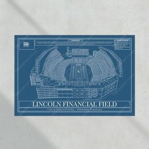 Philadelphia Eagles Lincoln Financial Field Stadium Blueprint Football ...