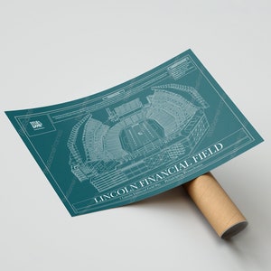 Philadelphia Eagles Lincoln Financial Field Stadium Blueprint Football ...