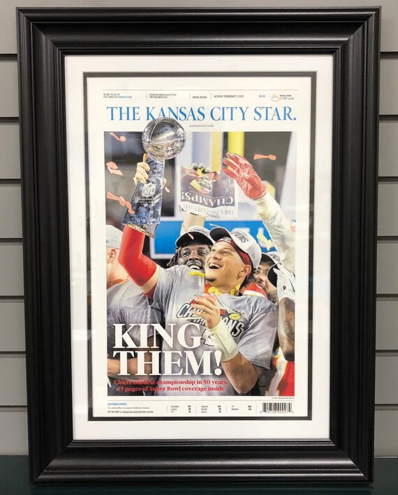 2020 Kansas City Chiefs Super Bowl LIV Framed Newspaper Print - Etsy