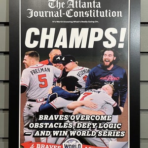 2021 Atlanta Braves World Series Champions Framed Front Page Newspaper ...