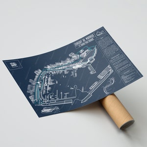 Circuit De Monaco Race Track: Formula 1 Grand Prix Blueprint Wall Art ...