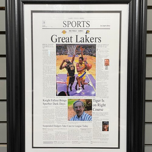 2009 LA Lakers NBA Champions Framed Newspaper Front Page Print - Etsy