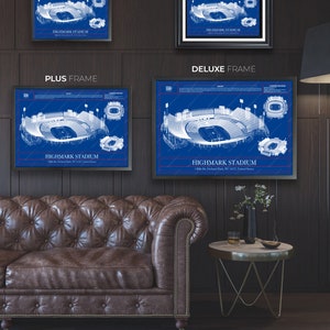 Buffalo Bills Highmark Stadium Blueprint Football Print - Etsy