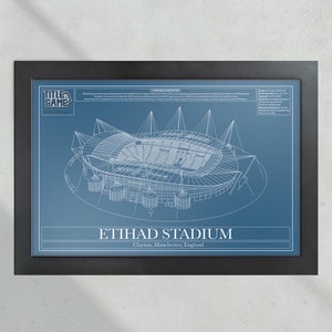 Manchester City FC Etihad Stadium Soccer Stadium Blueprint - Etsy