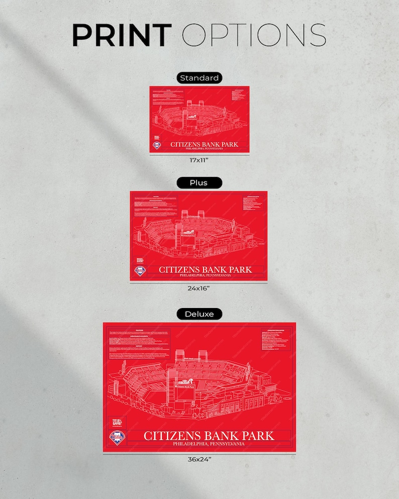 Philadelphia Phillies Citizens Bank Park Stadium Ballpark Blueprint ...