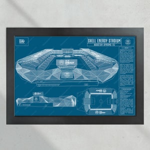 Houston Dynamo FC Shell Energy Stadium MLS Soccer Blueprint Wall Art - Etsy